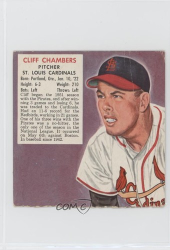 1952 Red Man Tobacco All-Star Team - National League Series Cut Tab ...