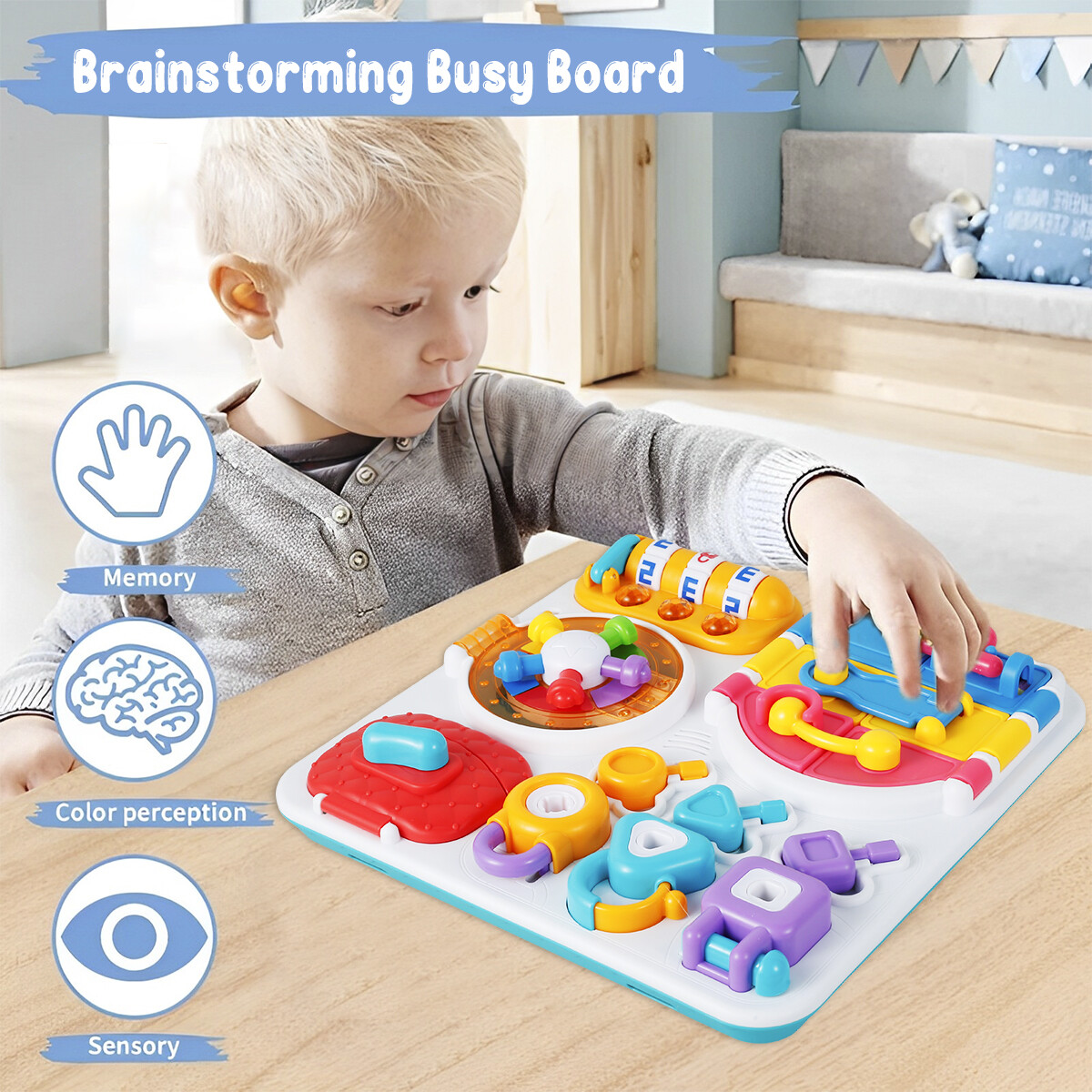 Busy Activity Board for Kids Montessori Busy Board Educational Sensory ...