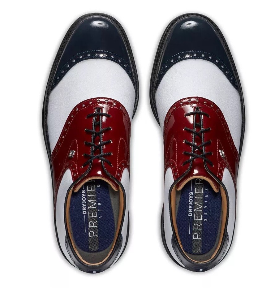 NEW Mens FootJoy DryJoys Premiere WILCOX Golf Shoes, PICK A SIZE, WHITE ...
