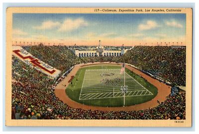 1941 Coliseum Exposition Park Los Angeles California CA Posted Postcard ...