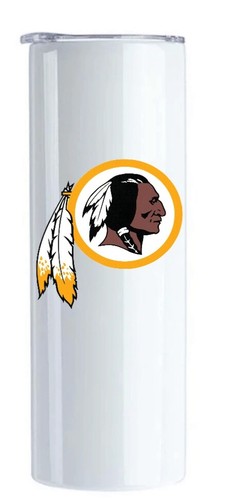 Commanders Redskins NFL Multicolor 20oz Insulated Tumbler Box Lid Straw ...