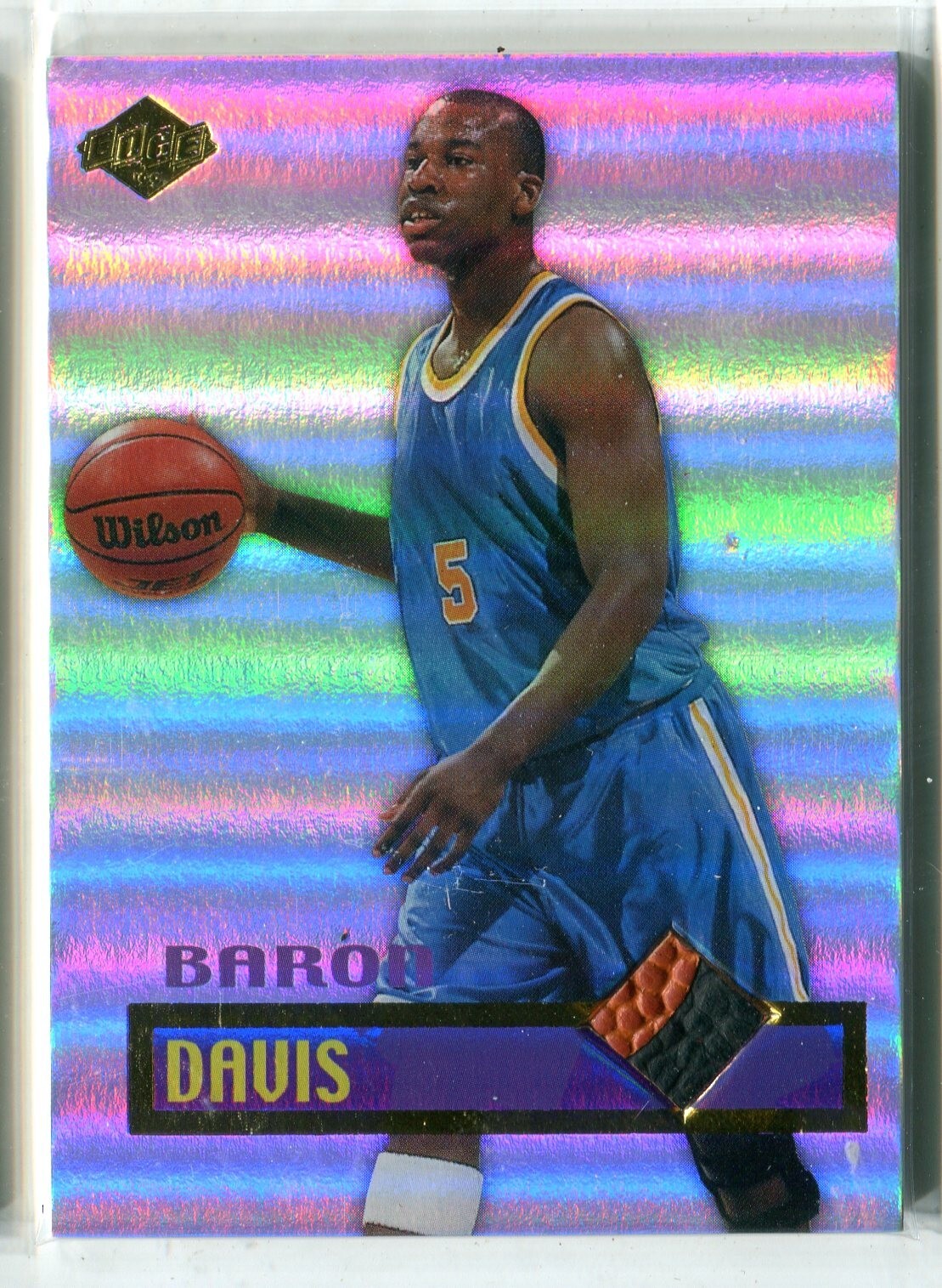 1999 Collector's Edge Baron Davis GU BASKETBALL BALL RELIC RC UCLA | eBay