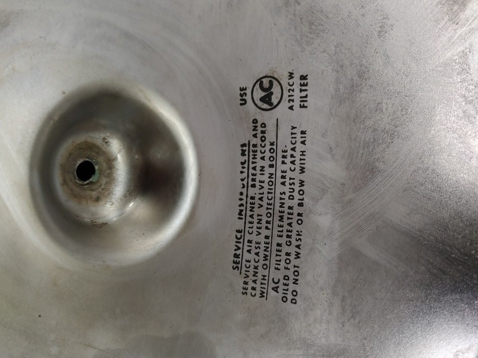 1966-1972 Nova Chevelle Camaro Corvette Open Element Air Cleaner Lid ...