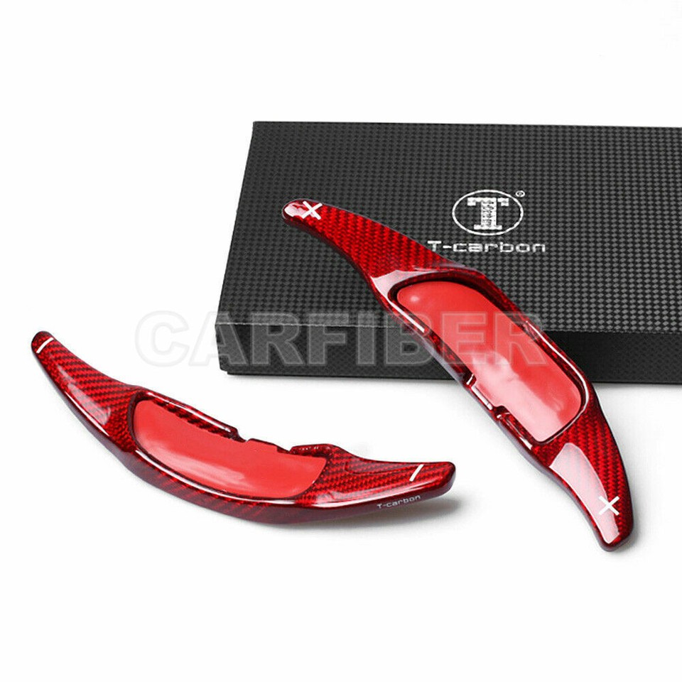 Red Carbon Fiber Steering Wheel Shift Paddle For Benz AMG A45 C63 E63 ...