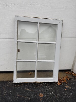 Antique 1920’s / 1930’s Rustic Farmhouse 6 Pane WAVY Glass Window Sash ...