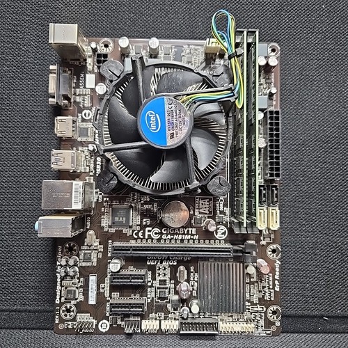 GIGABYTE Motherboard GA-H81M-H | With Fan & CPU & Ram | eBay