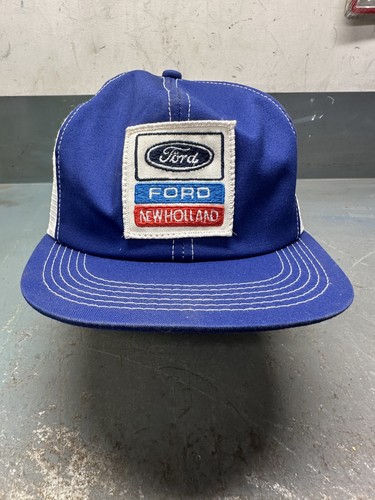 Vintage Blue Ford New Holland Snapback Trucker Hat One Size | eBay