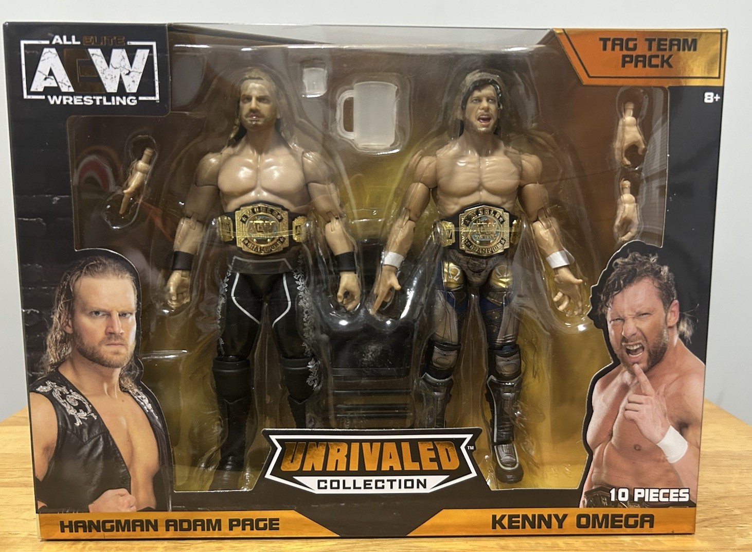 HANGMAN ADAM PAGE KENNY OMEGA AEW UNRIVALED TAG TEAM PACK BRAND NEW 10 ...