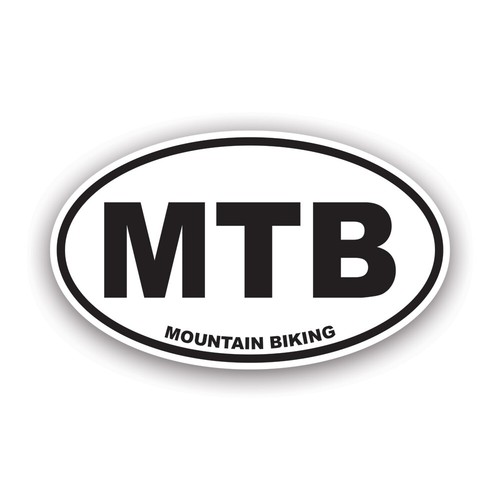 Oval MTB Mountain Biking Sticker Decal - Weatherproof - trail riding ...