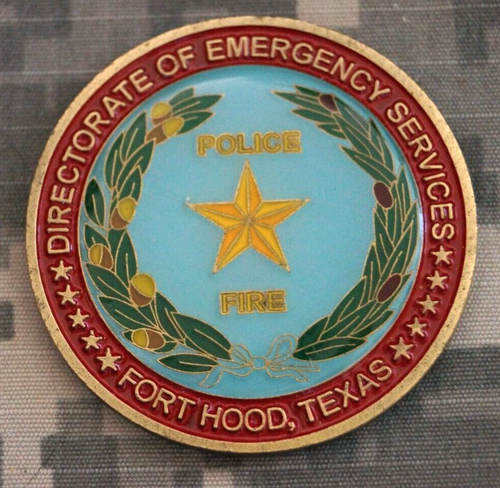 Unique Challenge Coin Directorate Emergency Services Ft Hood Texas ...