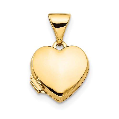 14k Polished Plain Heart Locket XL304 | eBay