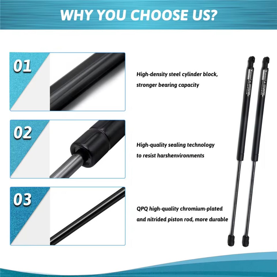 2PCS Front Hood Lift Support Gas Struts Shocks for Lexus RX350 RX450h ...
