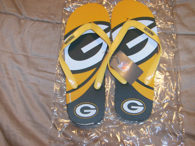 NFL Green Bay Packers Team NFL Sandle Flip Flop Sandals 10.5L x3.75"W ...