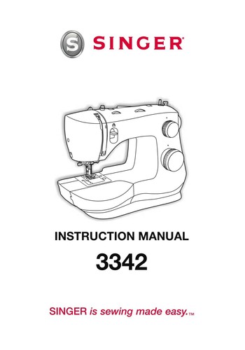 Singer 3342 Sewing Machine Manual Instructions User Guide Bound | eBay