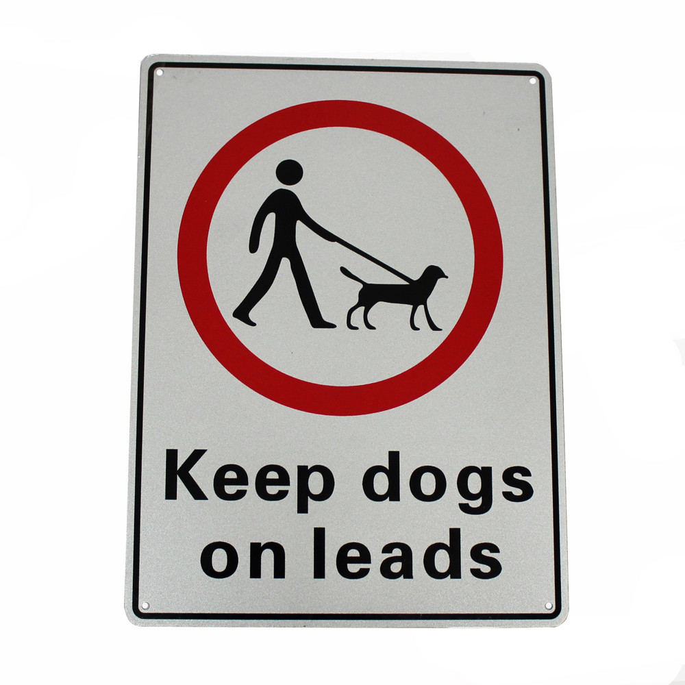 2x Warning Notice Keep Dogs On Lead Safety Sign 300*200 Pet Beach ...