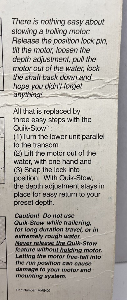 Motorguide Quick Stow Pin Kit Fits Stealth Motors Trolling MGA052B6 | eBay