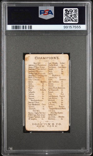 JACK GLASSCOCK 1888 N162 GOODWIN CHAMPIONS PSA 1.5 ! *JUST GRADED~DEAD ...