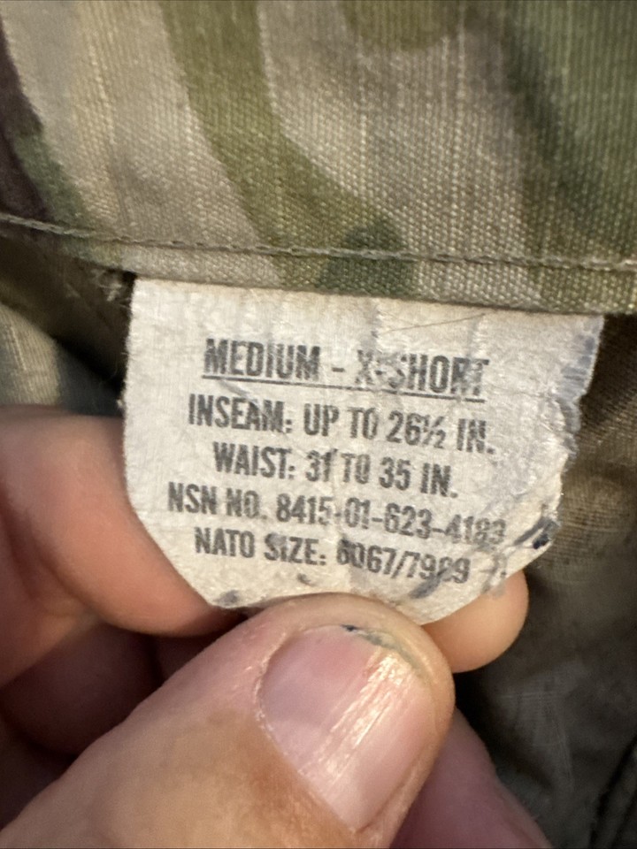 Medium XShort Army USAF OCP Combat Uniform Pants Trouser Multicam 6953 ...