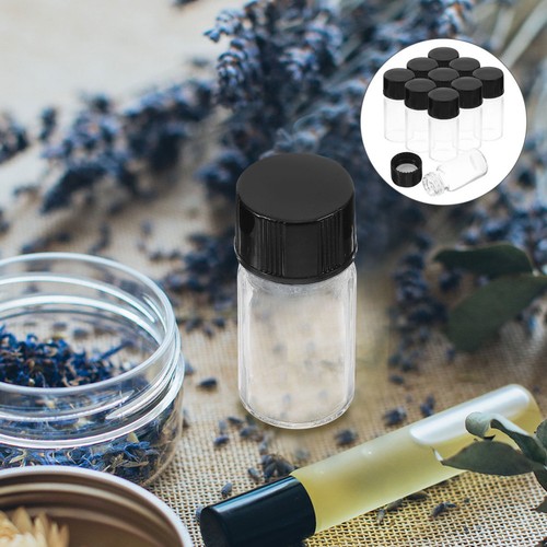 10 Pcs Sample Containers with Lids Vials Glass Bottles Lab Auto Sampler ...