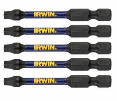 5 x IRWIN IMPACT Square Power Bits® SQ2 57mm Long | eBay