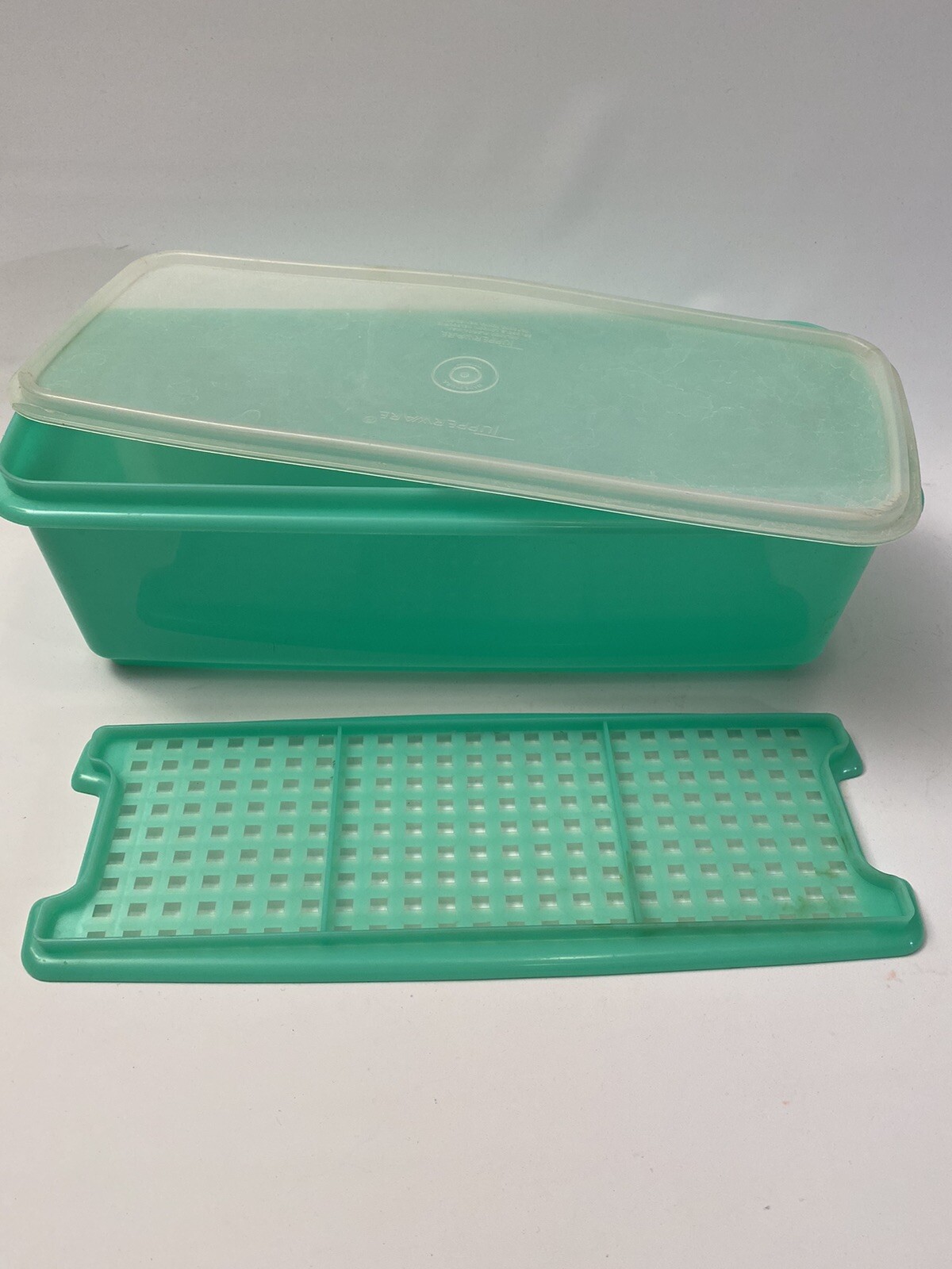 READ Tupperware Veggie Keeper Bread Box #782 Jadite Green W/ Lid ...