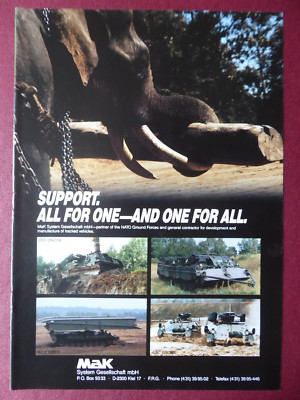 8/1991 PUB MAK WIESEL AVLB BIEBER CEV DACHS BUFFEL BUNDESWEHR ELEPHANT ...