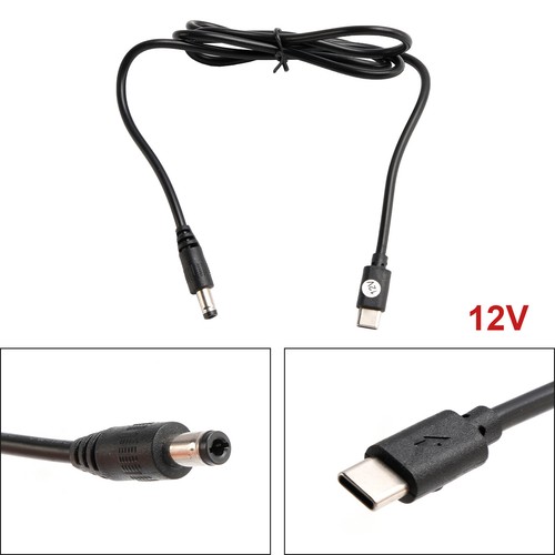USB Type-C to 12V DC 5.5mm*2.5mm Adapter Cable 1m 39.37inches PD ...