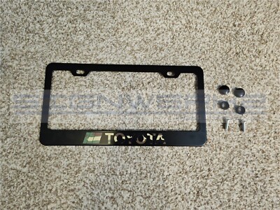 Toyota Retro Stripes Camo Black Stainless Steel License Plate Frame | eBay