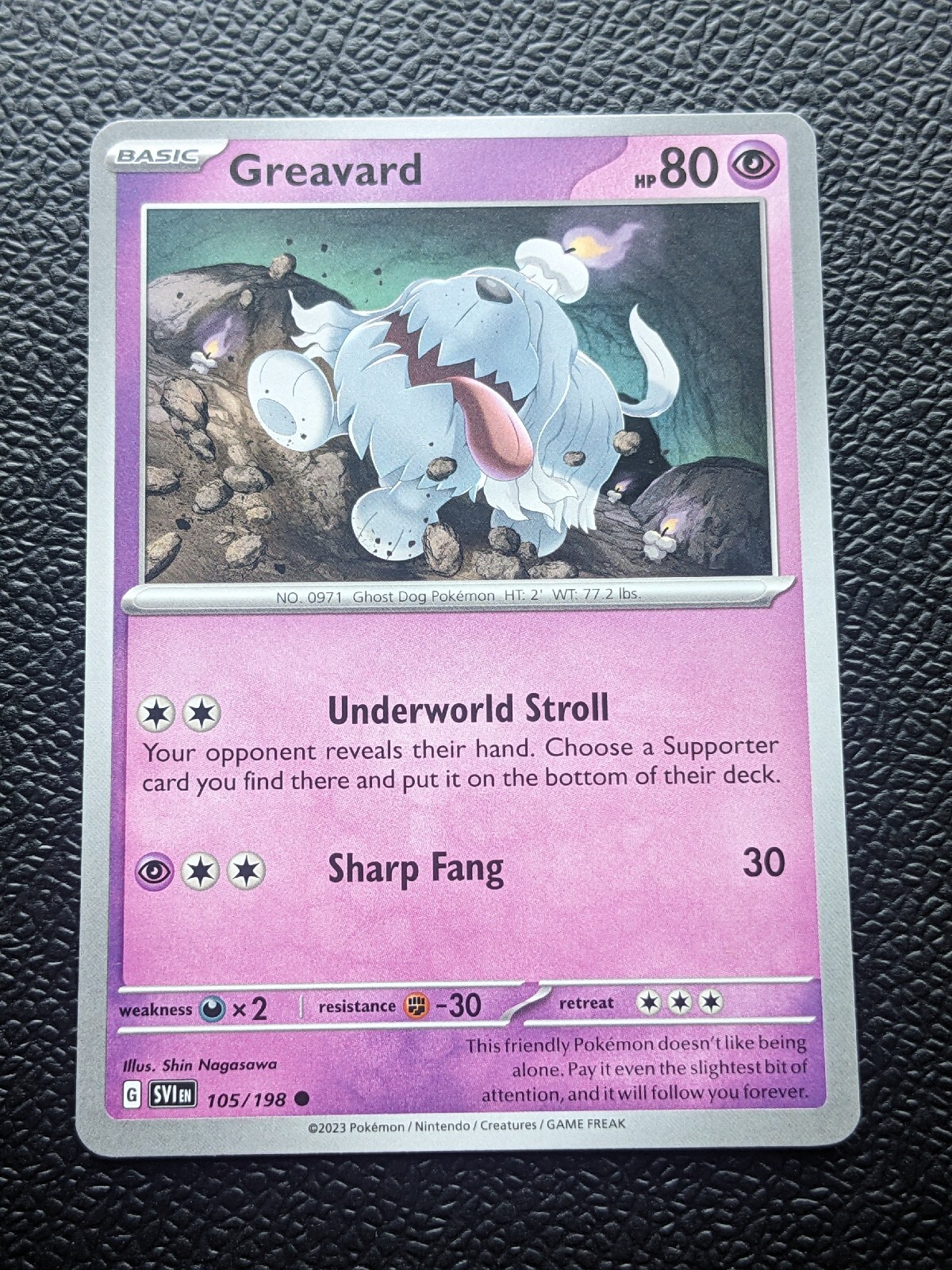 Greavard 105/198 - Pokemon TCG - Scarlet & Violet Base Common | eBay