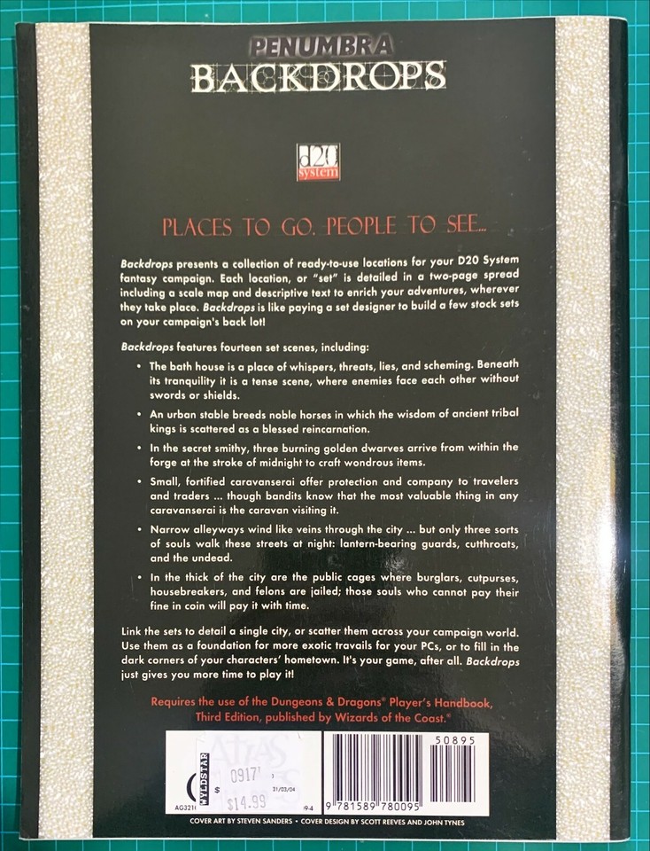 Penumbra - Backdrops [ 2002 Atlas Games ] by Will Hindmarch | eBay