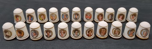 Lot 22 Vintage Lincoln Fine Bone China Thimbles Limited Edition US ...