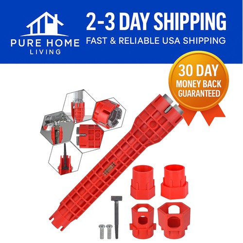 Versatile 14-in-1 Plumbing Tool - Perfect for Kitchen and Bathroom ...