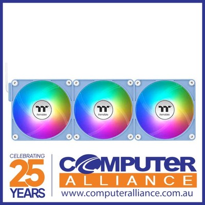 120mm Thermaltake CT120 EX ARGB Magnetic Connect Case Fan Hydrangea ...