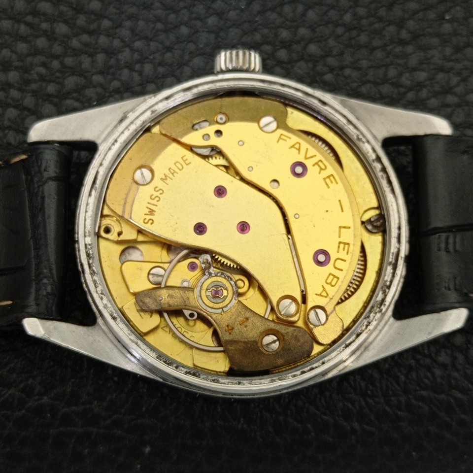 FAVRE LEUBA SEA KING VINTAGE HAND-WINDING SWISS MENS SIGN CASE WATCH ...