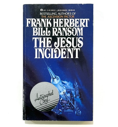 SIGNED The Jesus Incident FRANK HERBERT & BILL RANSOM Berkley Paperback ...