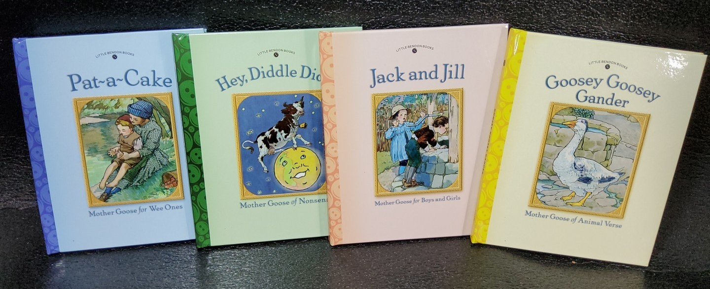 4 LITTLE BENDON BOOKS Pat-a-Cake, Jack & Jill, Goosey Goose, Hey Diddle ...