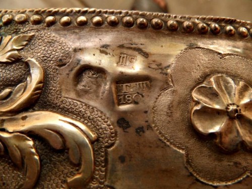 18C Antique Russia Russian Gold Gilded Silver 84 Icon 1802 @12 1/4 x 10 ...