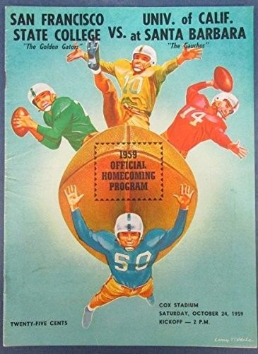 1959 San Francisco State v. UC Santa Barbara Football Program 127001 | eBay
