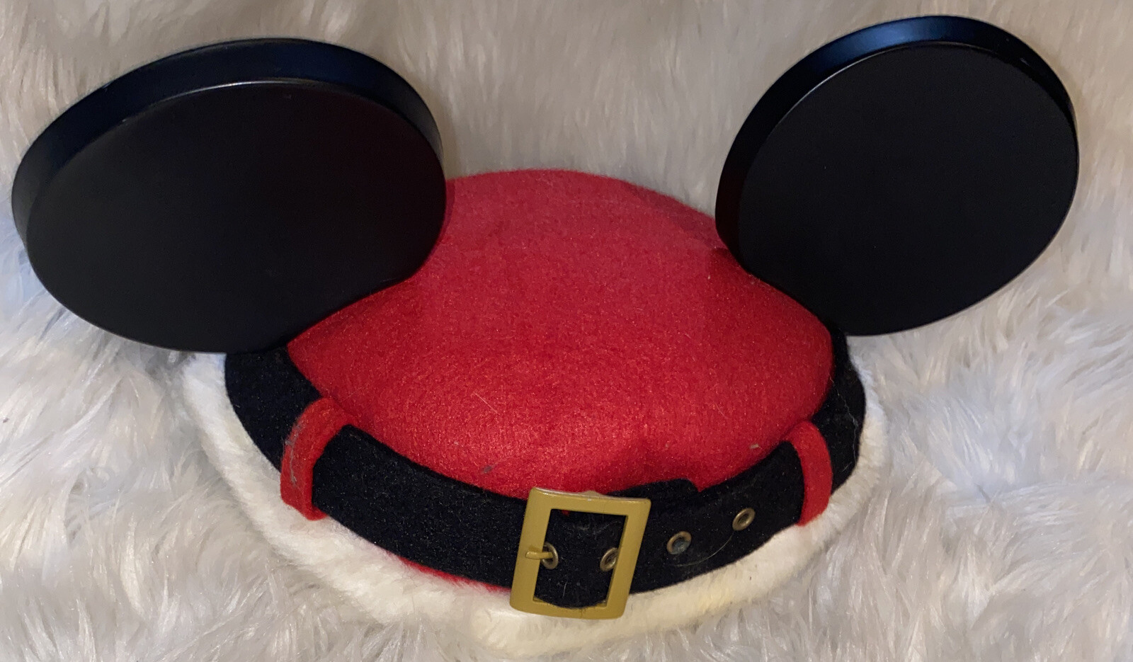 🎅🏻CUTE Disney Santa Belt Mickey Mouse Christmas Ears Holiday Hat RARE ...