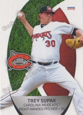 2018 Carolina Mudcats Trey Supak RC Rookie Milwaukee Brewers | eBay