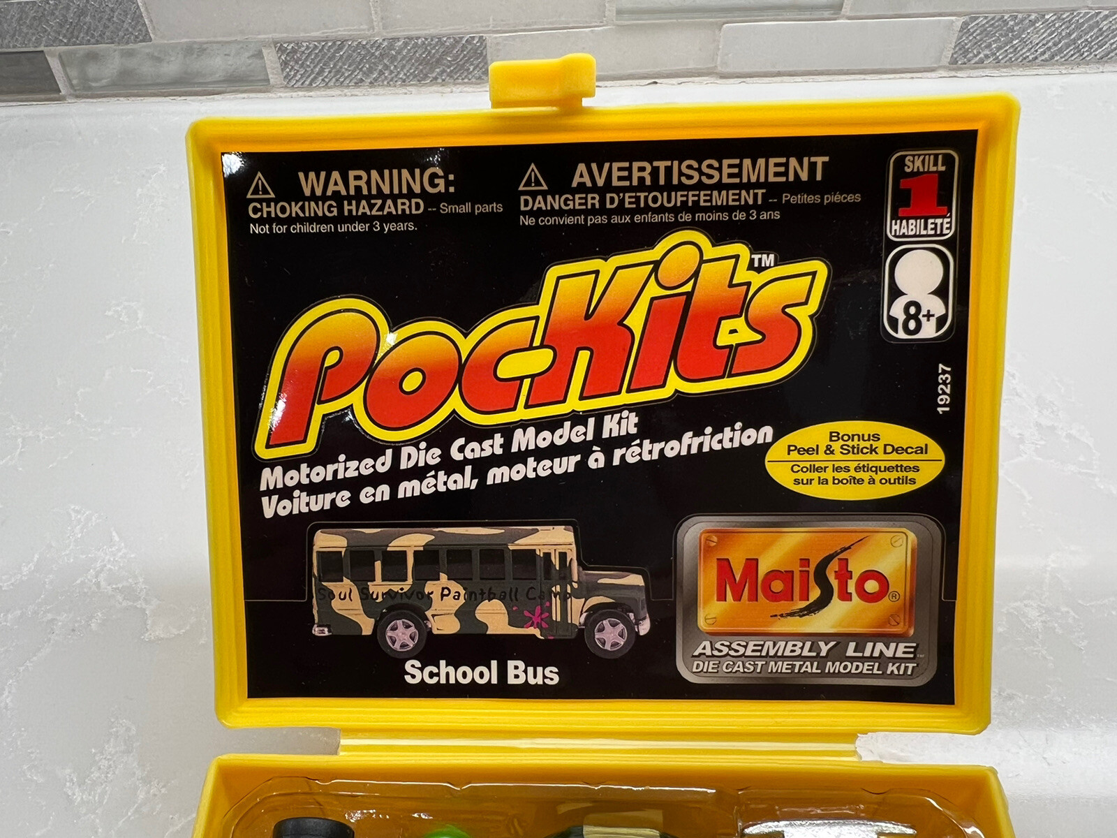 MAISTO Assembly Line School Bus Model Kit #19237 NEW NIB Camo | eBay