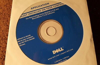 NEW DELL APPLICATION RESTORE FOR SONIC RECORD/NOW 7.3 L.E. SOFTWARE ...