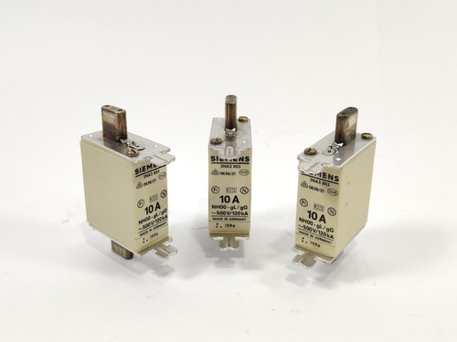 Siemens 3NA3803 LV HRC Fuse Element, NH000 10A 3Pcs 4001869056807 | eBay UK