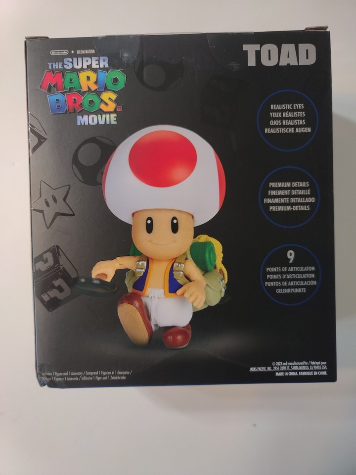The Super Mario Bros. Movie 5 inch TOAD Figure W/ Frying Pan Accessory ...