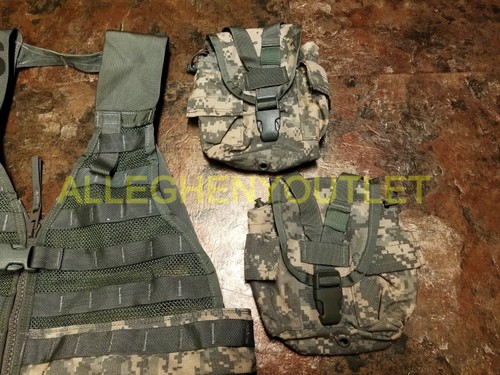 10 PC S ARMY ACU FLC VEST RIFLEMAN SET FIGHTING LOAD CARRIER LBV W ...