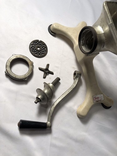 Vintage Chop-Rite Meat Grinder, Hand Crank, Enameled Base, Suction | eBay