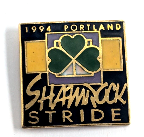 1994 Shamrock Stride Walk Portland Oregon Three Leaf Clover Enamel Pin ...