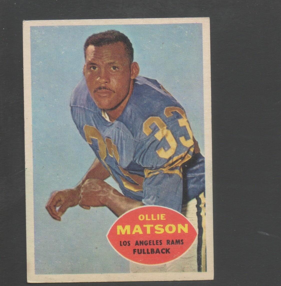 1960 Topps Football Card #63 Ollie Matson-Los Angeles Rams Near Mint ...