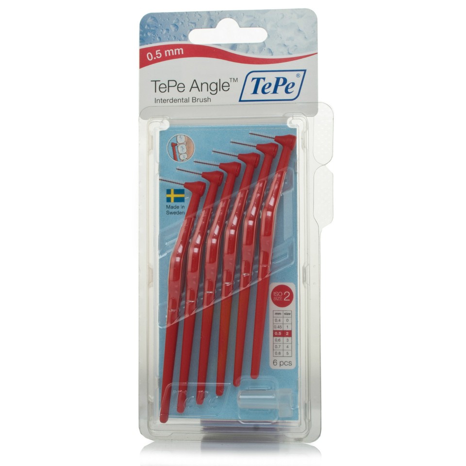 TePe Angle Interdental Brush Range 0.4mm to 0.8mm | eBay