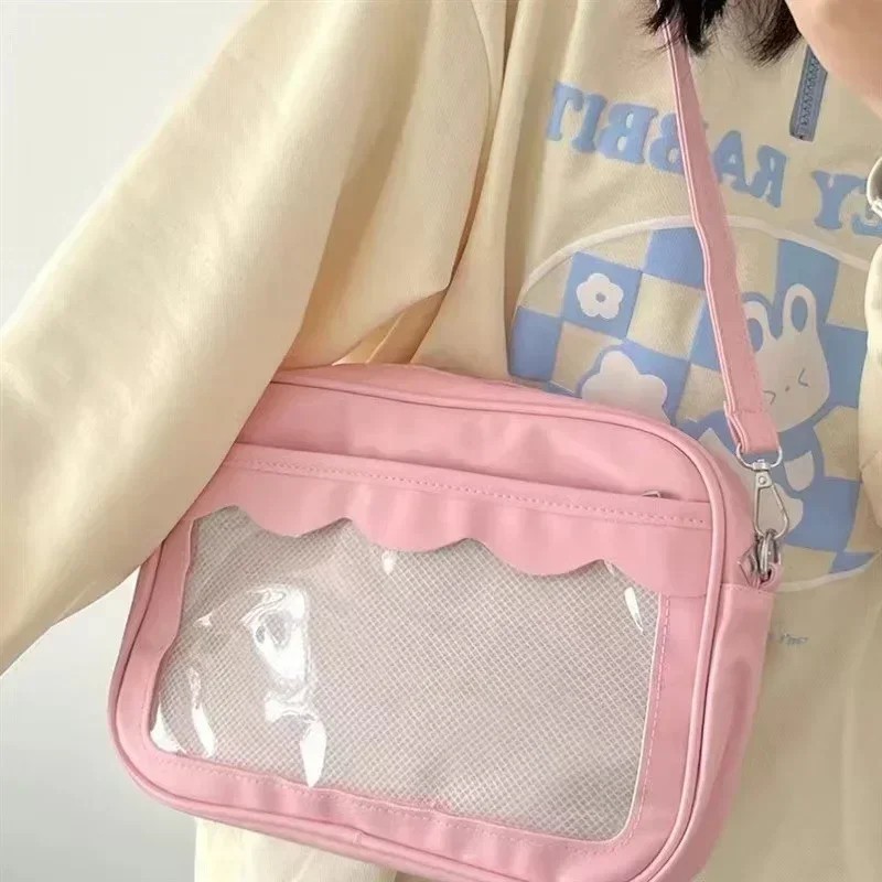 Japanese Harajuku Ita Bag for Women PU Transparent Pocket Itabag High ...
